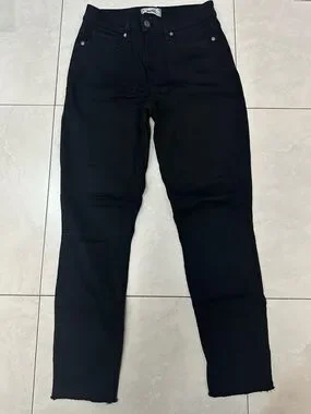 PAIGE | Jeans | Paige Hoxton Rawhem Skinny Ankle Jeans In Black Overdye ...